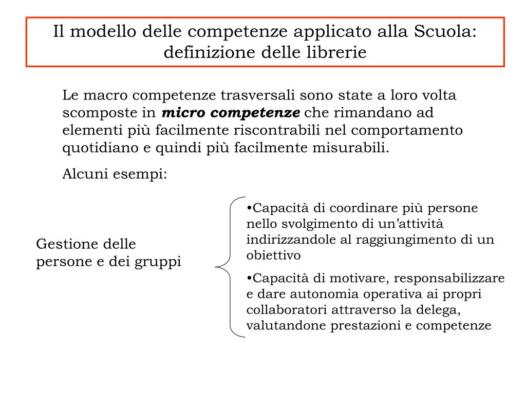 PPT - Il modello delle competenze per la gestione del personale ...