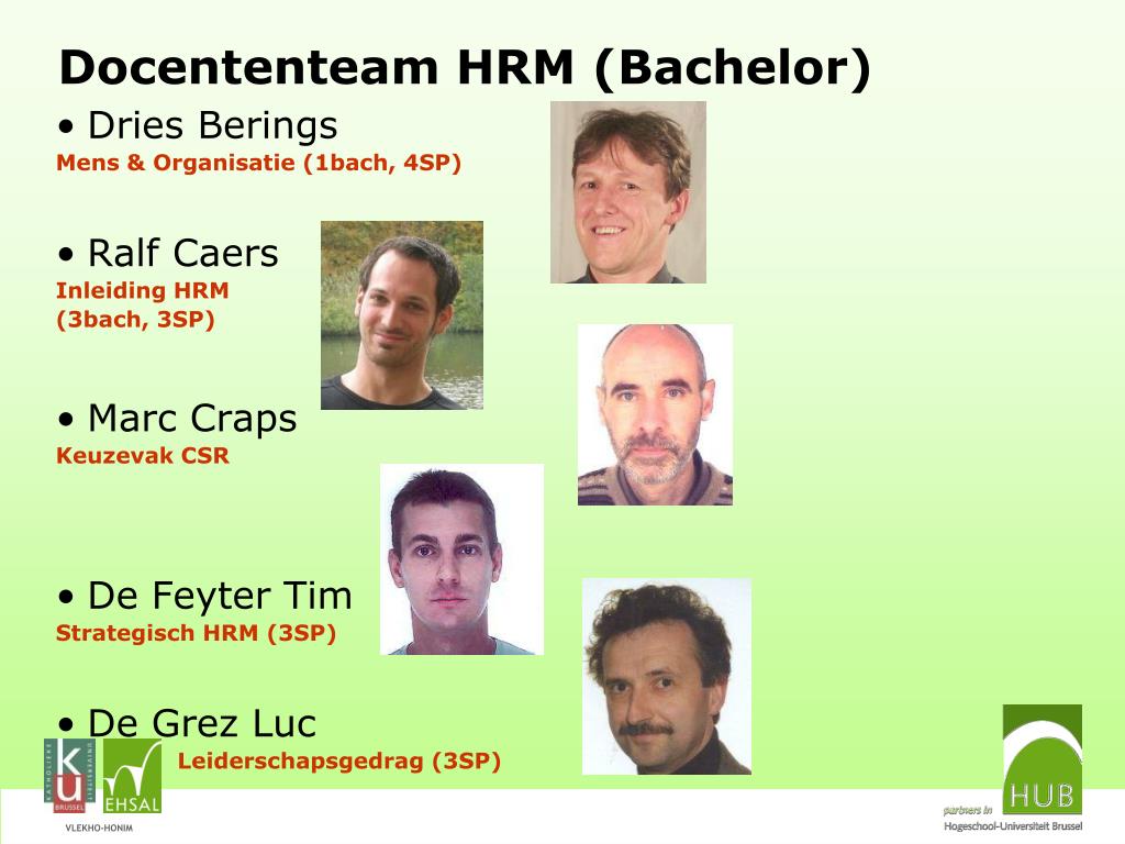 PPT - Human Resource Management Infosessie afstudeerrichtingen Prof. Dr ...