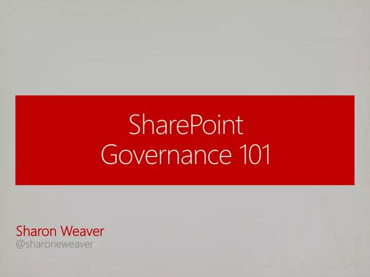 PPT - SharePoint Governance 101 PowerPoint Presentation, free download ...