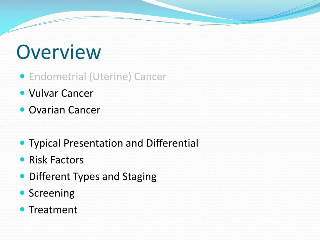 PPT - Gynecologic Cancer: Uterine, Vulvar , and Ovarian PowerPoint ...