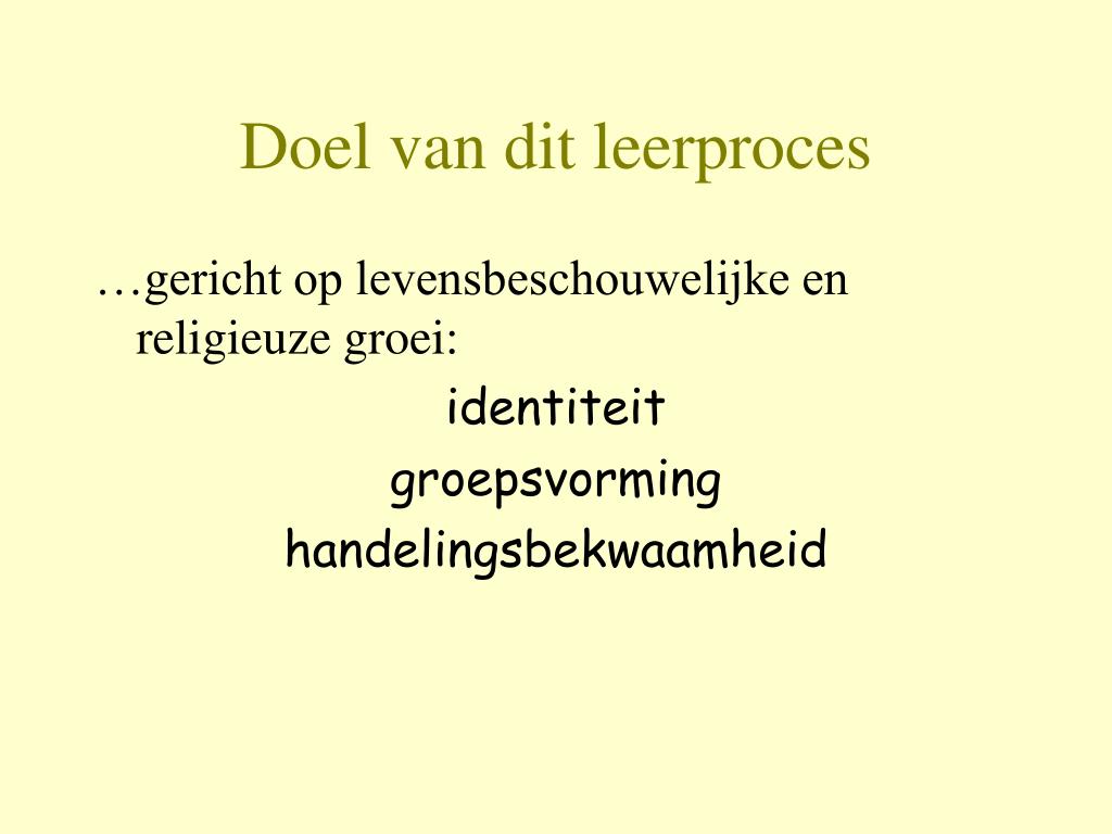 PPT - Voorstelling leerplan godsdienst kleuter- lager en ...