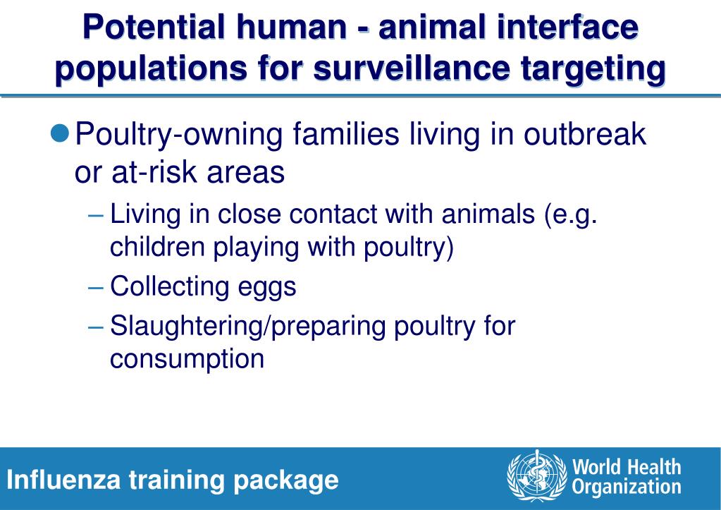 PPT - Public health implications of animal influenza surveillance in ...