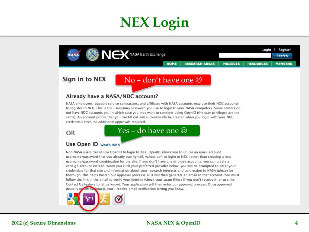 PPT - NASA NEX & OpenID -- Observations -- PowerPoint Presentation - ID ...