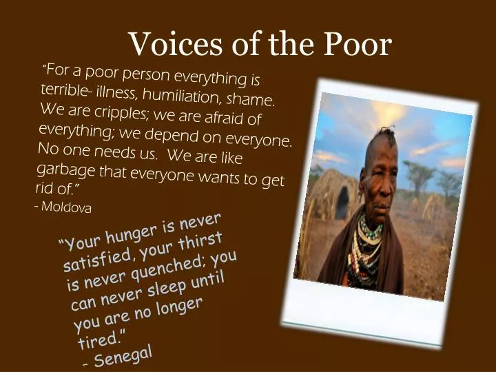 PPT - Voices of the Poor PowerPoint Presentation, free download - ID ...