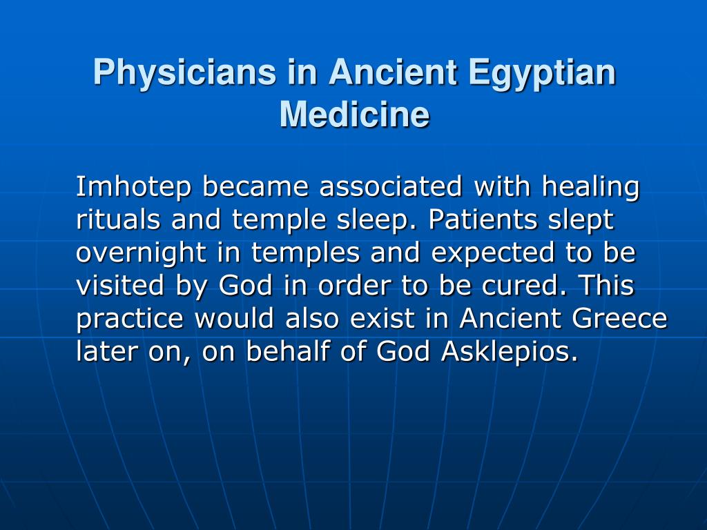 PPT - History of Medicine in Ancient Egypt PowerPoint Presentation ...