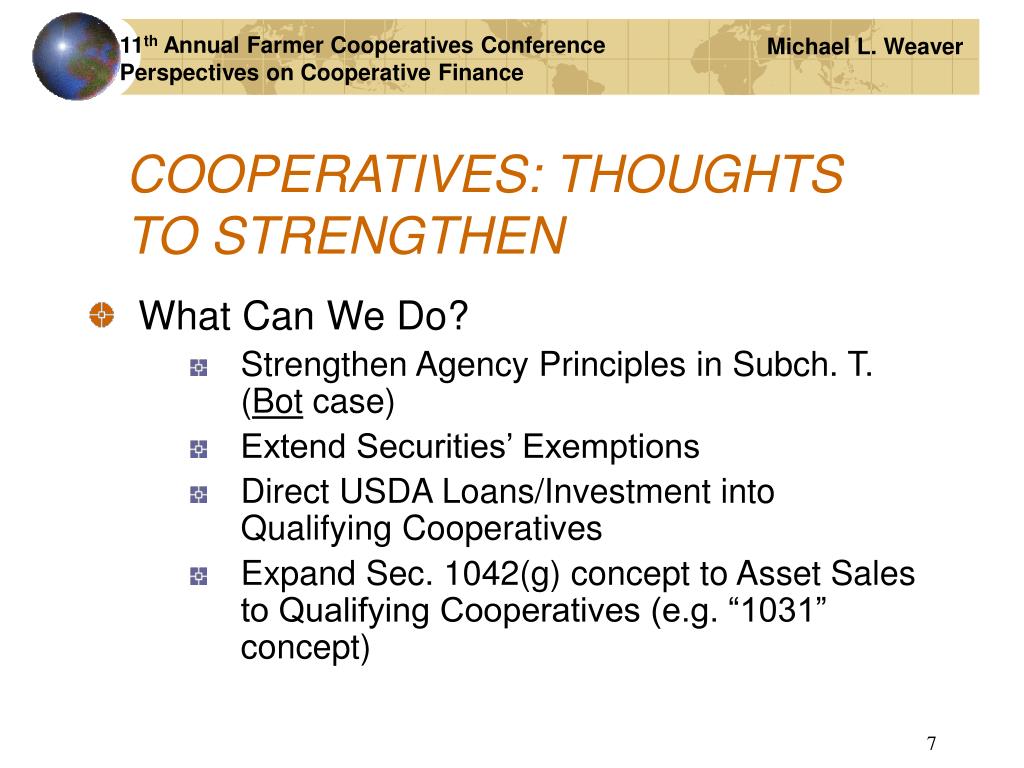 PPT - 11 TH ANNUAL FARMER COOPERATIVES CONFERENCE UNIVERSITY OF ...
