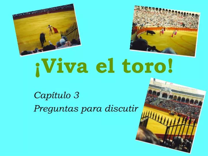 PPT - ¡Viva el toro! PowerPoint Presentation, free download - ID:2999988