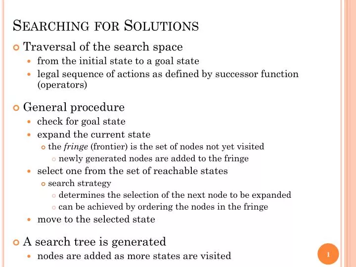 PPT - Searching for Solutions PowerPoint Presentation, free download ...