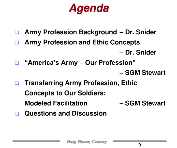 PPT - The Army Profession and Ethic The Center for the Army Profession ...