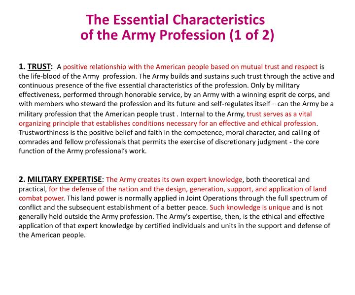 PPT - The Army Profession and Ethic The Center for the Army Profession ...