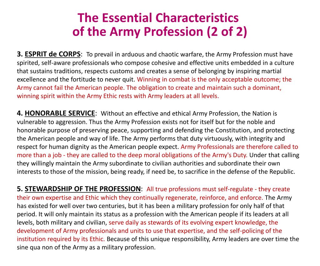 PPT - The Army Profession and Ethic The Center for the Army Profession ...
