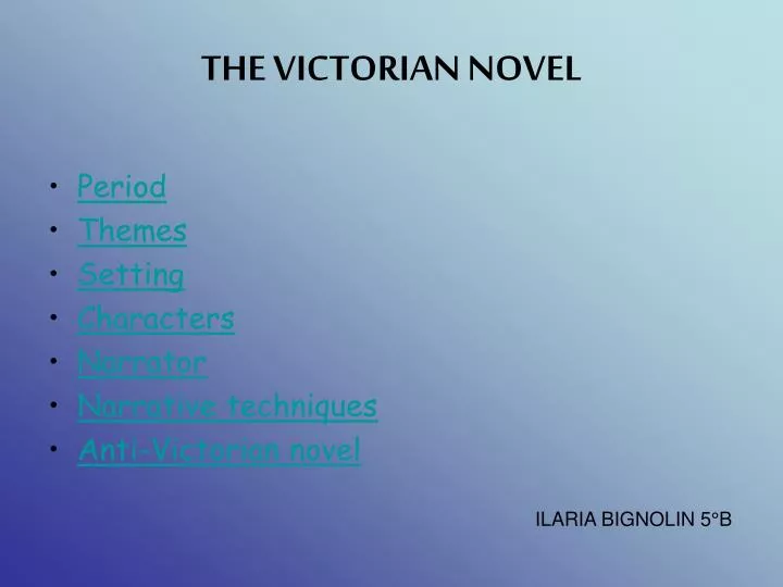 PPT - THE VICTORIAN NOVEL PowerPoint Presentation, free download - ID ...