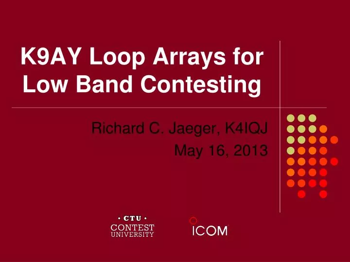 PPT - K9AY Loop Arrays for Low Band Contesting PowerPoint Presentation ...