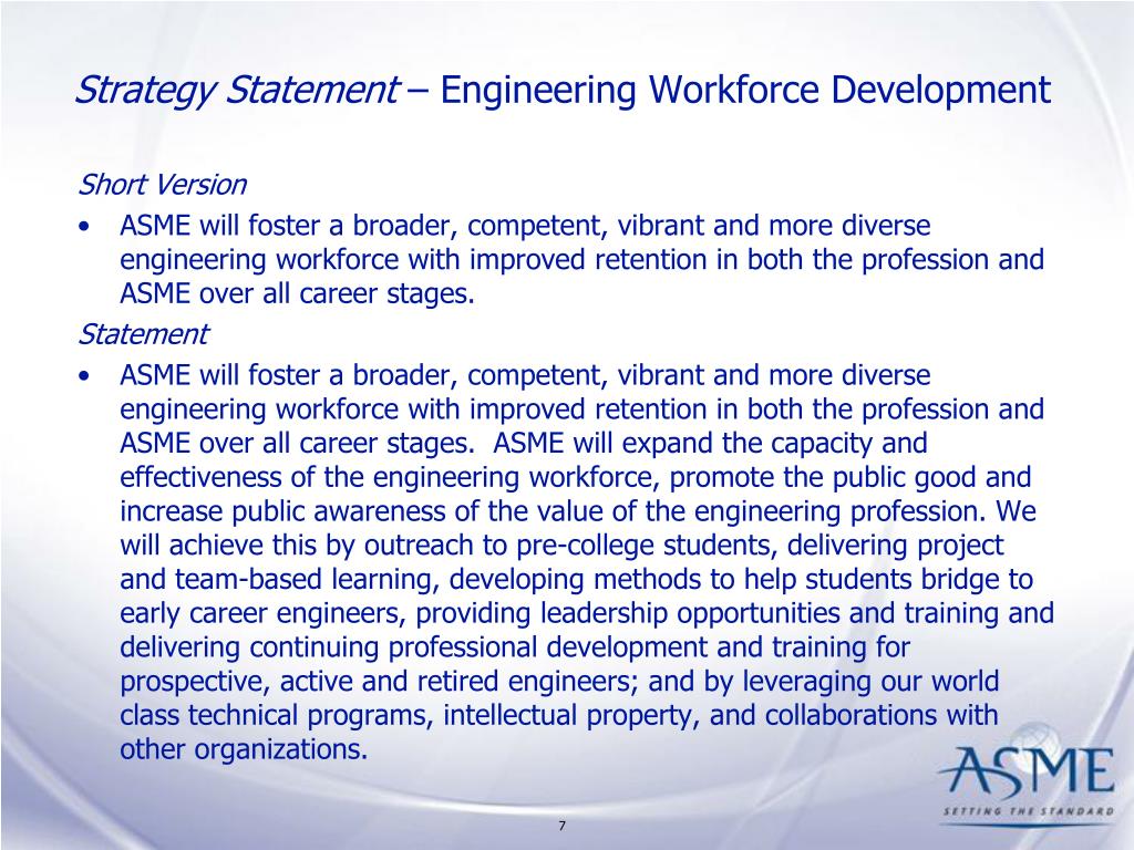PPT - ASME Strategic Plan Approved by the Board of Governors September ...