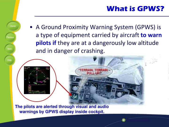 PPT - Lecture 9: G round P roximity W arning S ystem ( GPWS ...
