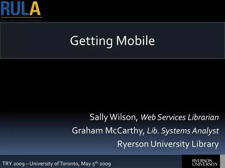 PPT - Getting Mobile PowerPoint Presentation, free download - ID:3002208