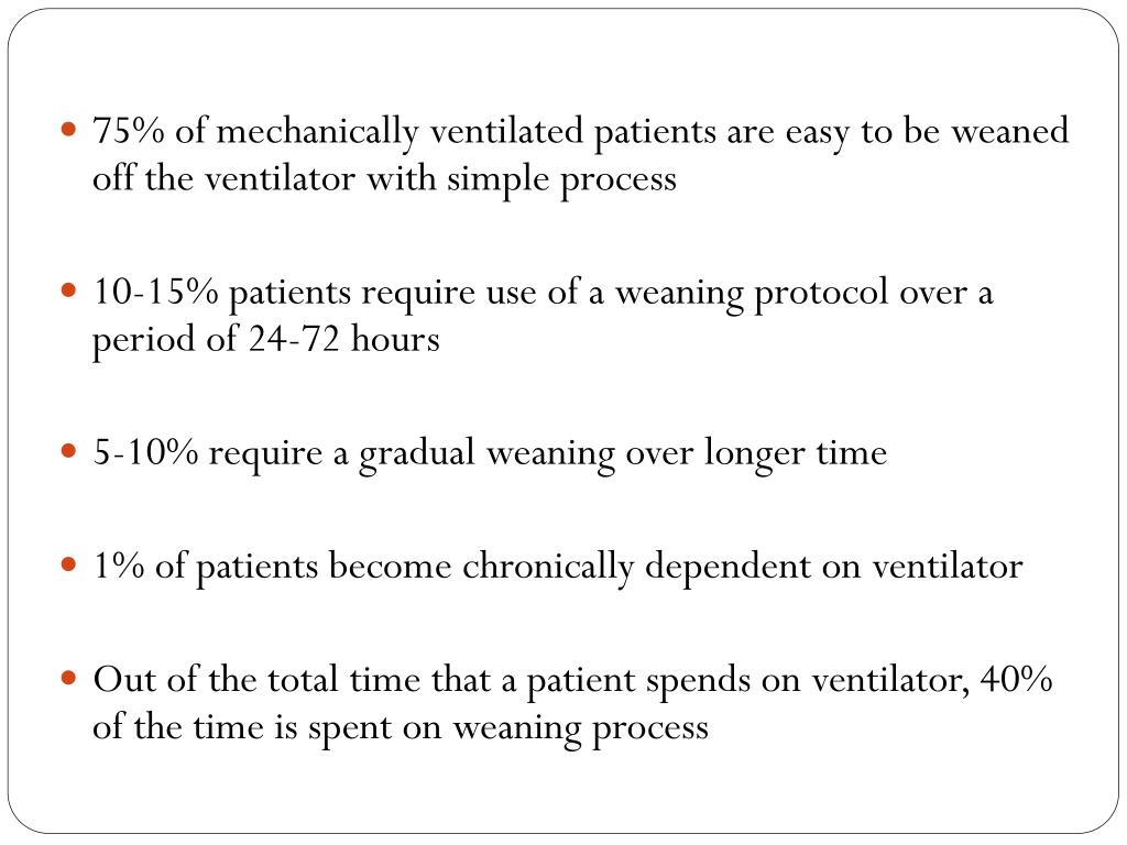 PPT - Ventilatory Care of Critically ill Patient and Weaning from ...