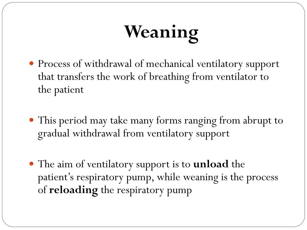 PPT - Ventilatory Care of Critically ill Patient and Weaning from ...