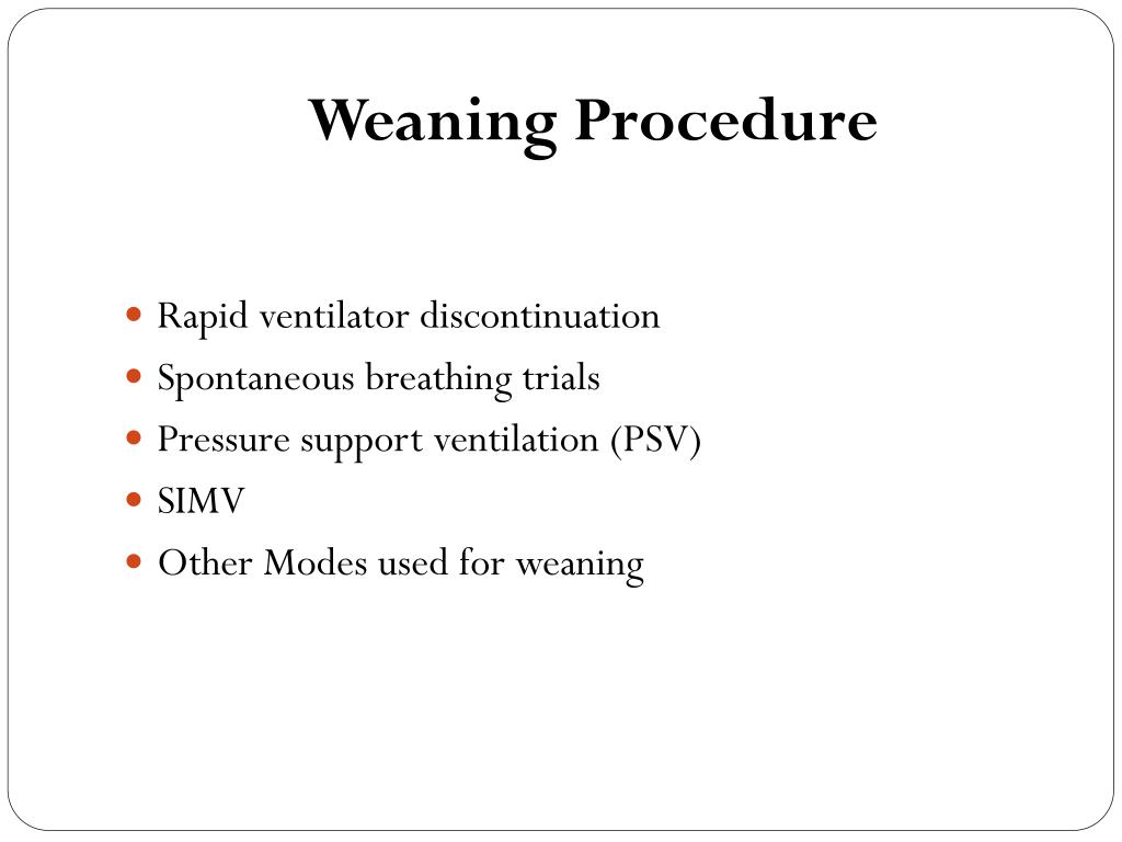 PPT - Ventilatory Care of Critically ill Patient and Weaning from ...