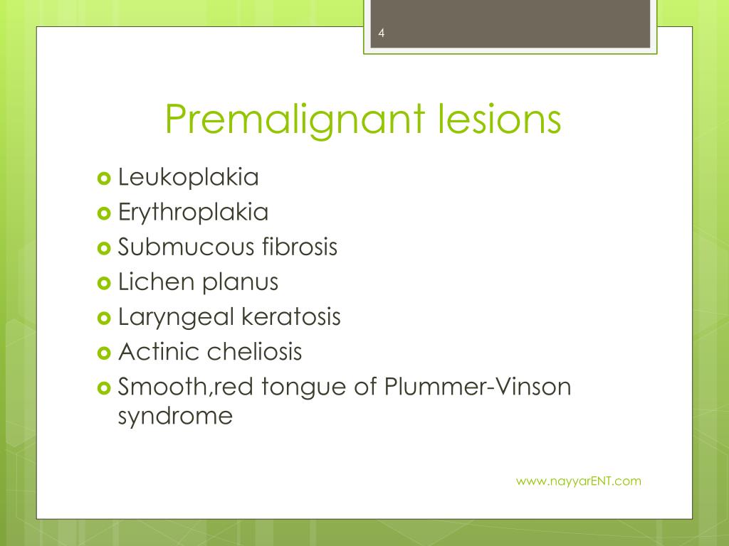 PPT - Pre-malignant lesions of Oral cavity PowerPoint Presentation ...