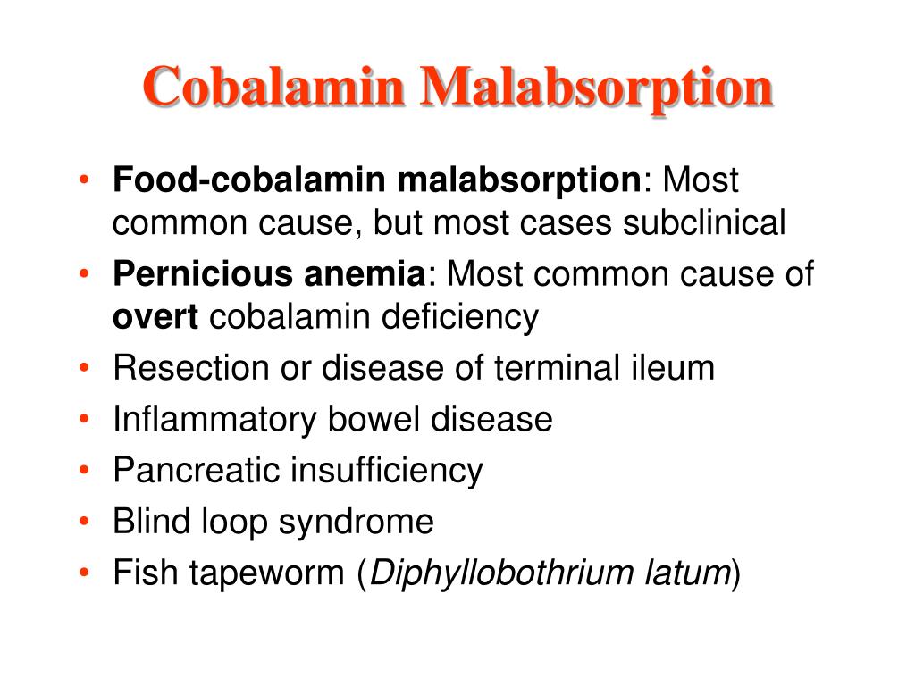 PPT - The Megaloblastic Anemias: Vitamin B 12 & Folate Deficiency ...