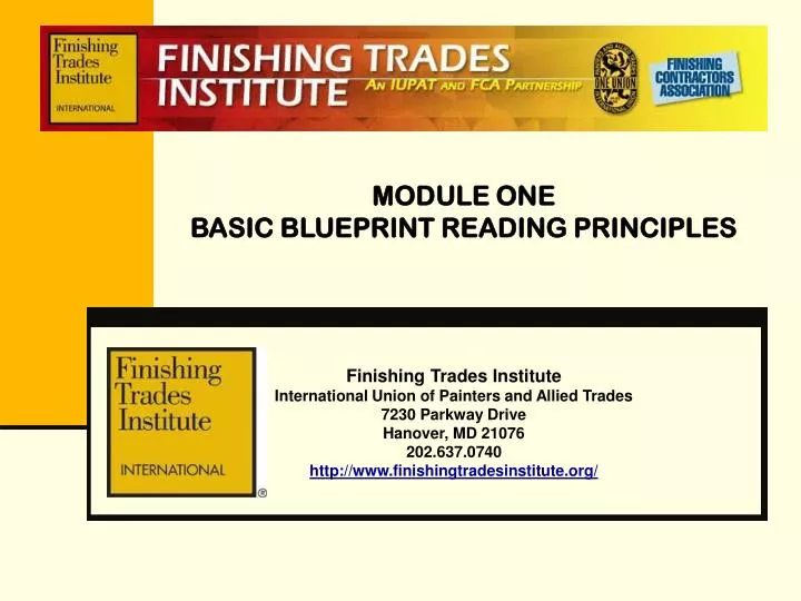 PPT - MODULE ONE BASIC BLUEPRINT READING PRINCIPLES PowerPoint ...