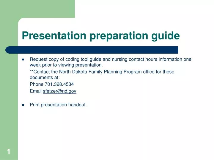 PPT - Presentation preparation guide PowerPoint Presentation, free ...