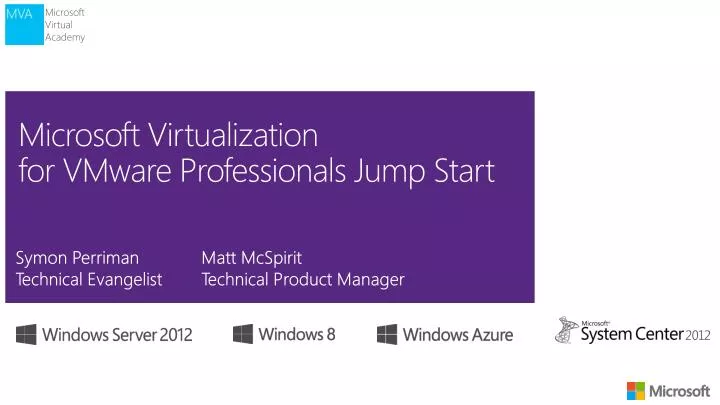 PPT - Microsoft Virtualization for VMware Professionals Jump Start PowerPoint Presentation - ID ...