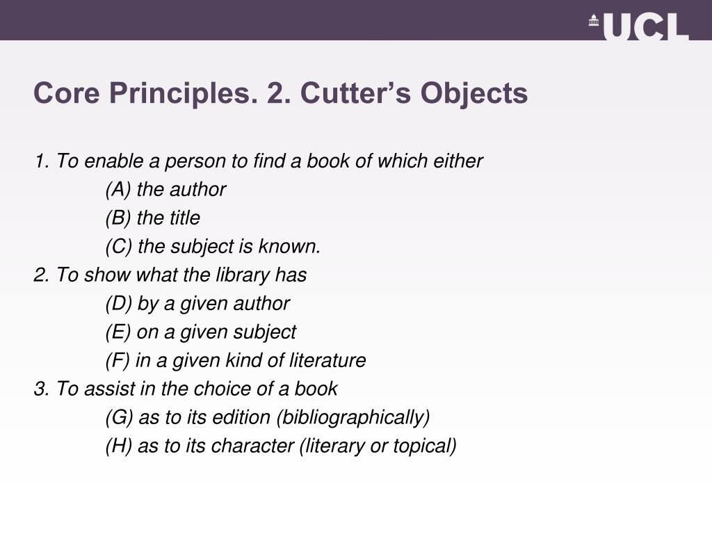 PPT - Principles of Cataloguing & Classification: a basic introduction ... PPT - Principles of Cataloguing & Classification: a basic introduction ...