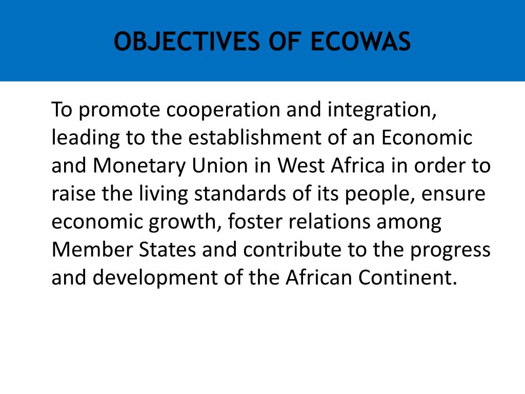 PPT - Economic Community of West African States (ECOWAS ) PowerPoint ...