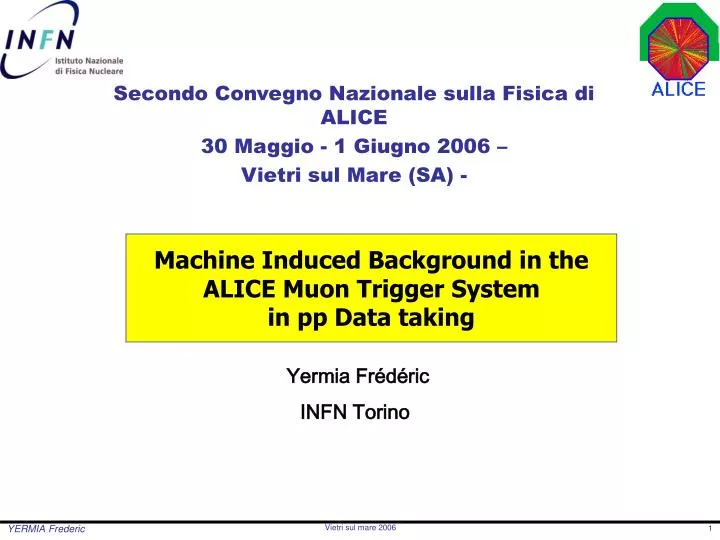 PPT - Machine Induced Background in the ALICE Muon Trigger System in pp ...