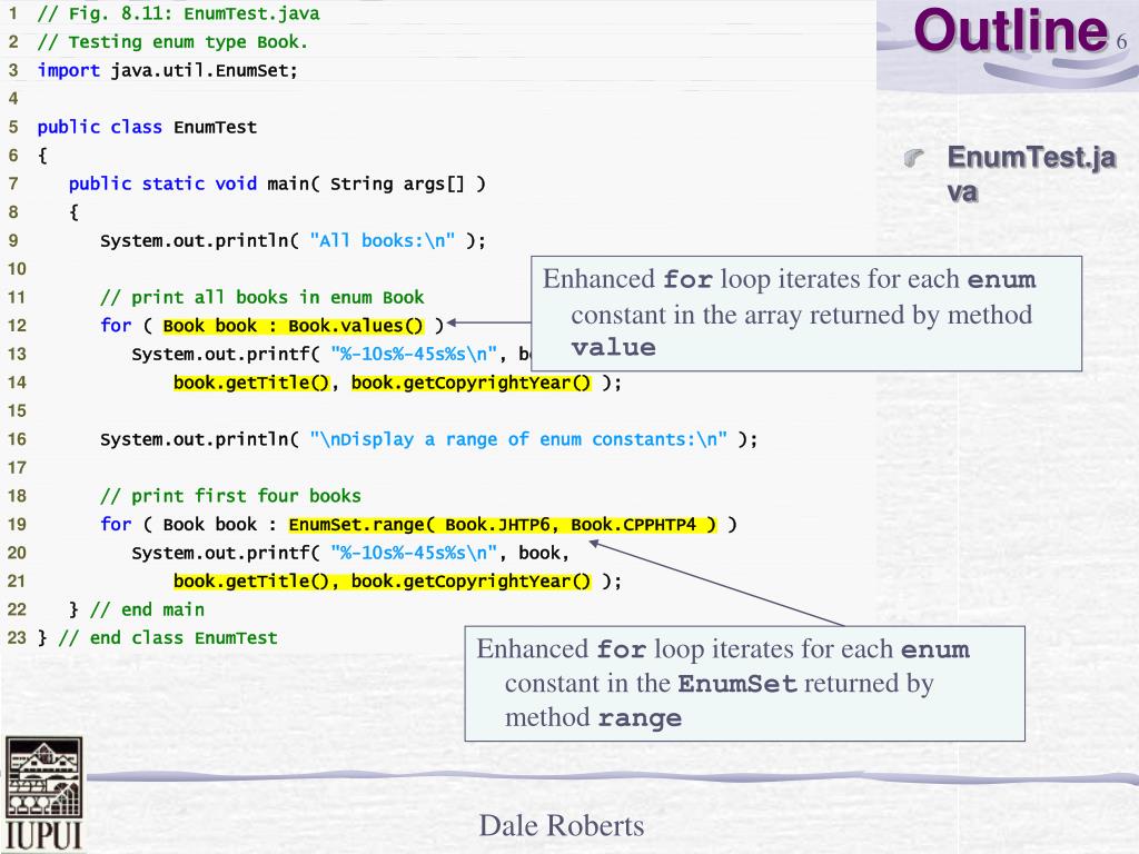 Ppt Object Oriented Programming Using Java Enumerations Powerpoint Presentation Id3004345