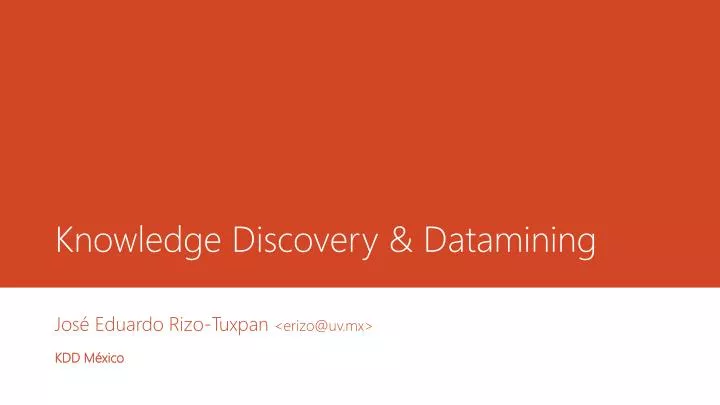 Ppt Knowledge Discovery Datamining Powerpoint Presentation Free