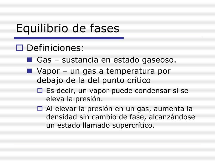 PPT - 5.1 Equilibrio de fases (Equilibrio líquido-vapor) PowerPoint ...