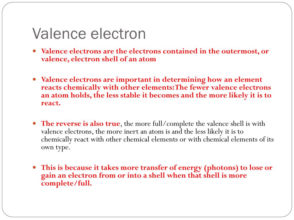 PPT - Periodic table families and valence electrons PowerPoint ...