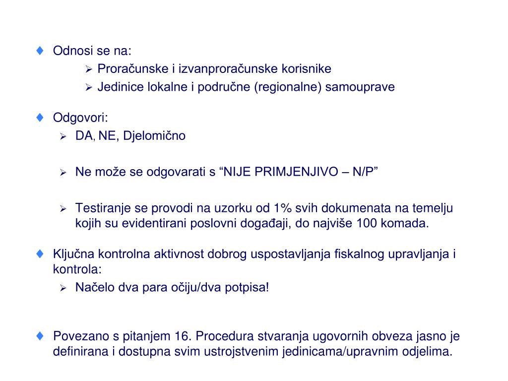 PPT - Ispunjavanje Upitnika o fiskalnoj odgovornosti - planiranje i ...