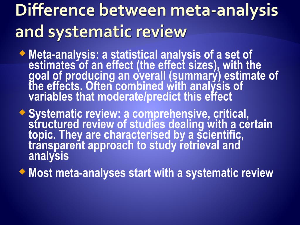 PPT Meta analysis PowerPoint Presentation Free Download ID 3005877