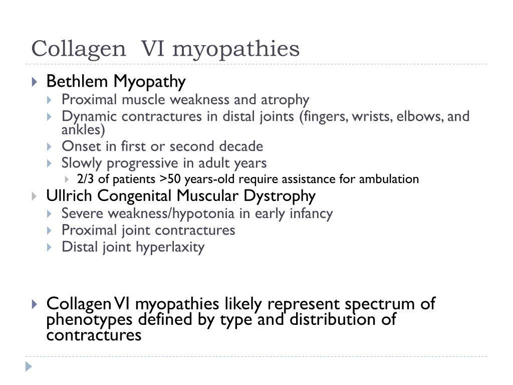 PPT - Clinical and Molecular Characterization of Collagen VI Myopathies ...