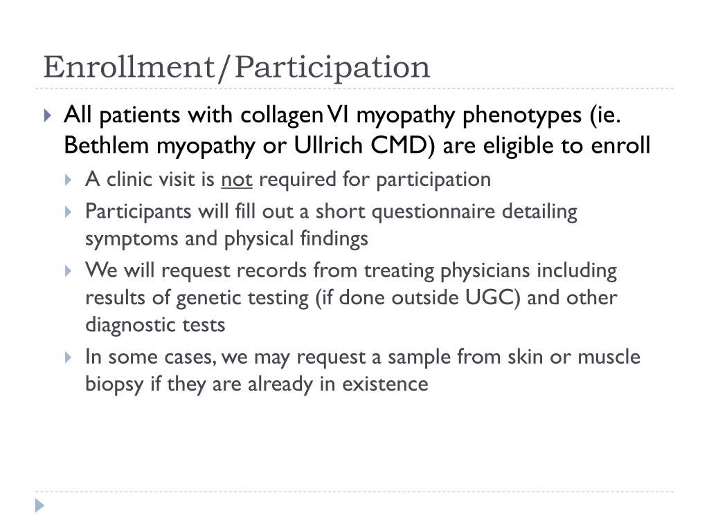PPT - Clinical and Molecular Characterization of Collagen VI Myopathies ...