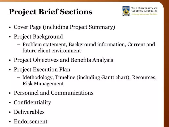 PPT - Project Brief Sections PowerPoint Presentation, free download ...