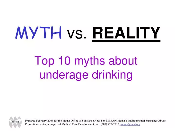 PPT - MYTH vs. REALITY PowerPoint Presentation, free download - ID:3006716