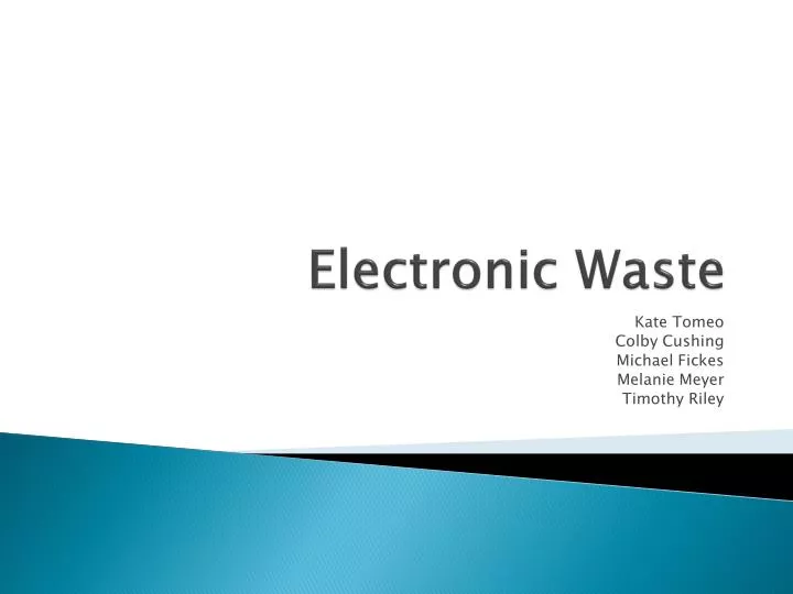 PPT - Electronic Waste PowerPoint Presentation, free download - ID:3006786