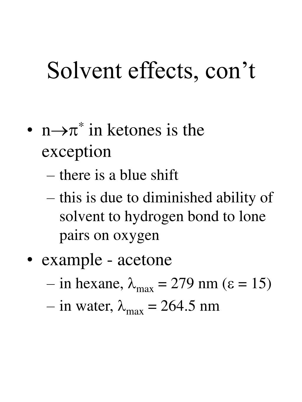 PPT - Electronic Absorption Spectroscopy of Organic Compounds ...