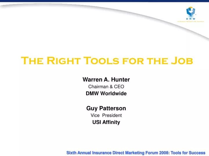 PPT - The Right Tools for the Job PowerPoint Presentation, free ...