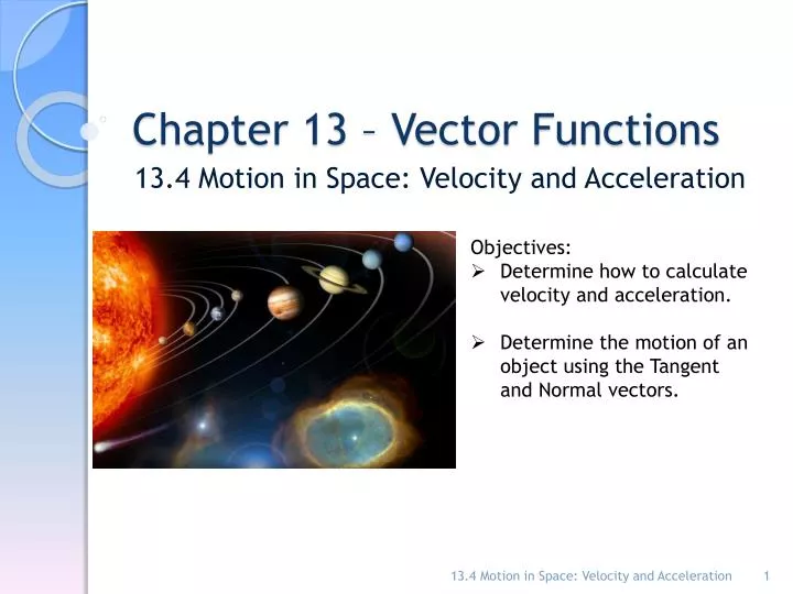 Ppt Chapter 13 Vector Functions Powerpoint Presentation Free Download Id3007267