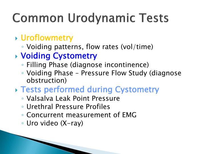 Ppt Urodynamic Assessment In Women With Urinary Incontinence