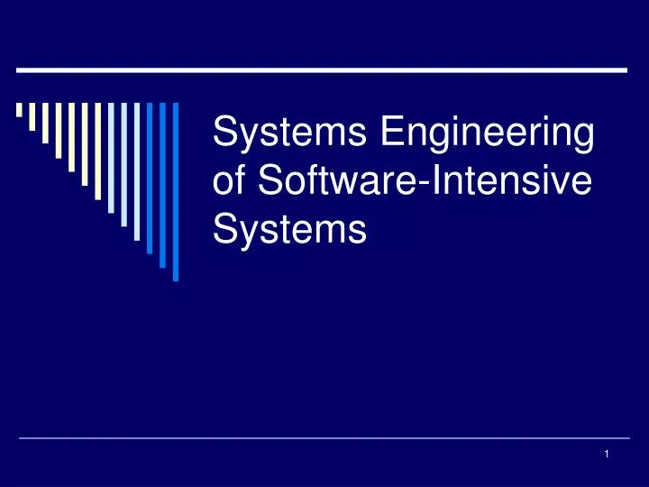 PPT - Systems Engineering of Software-Intensive Systems PowerPoint ...
