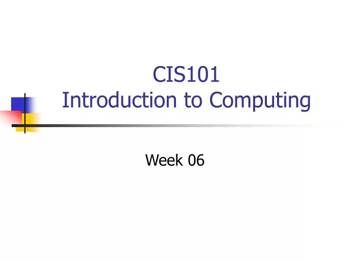 PPT - CIS101 Introduction to Computing PowerPoint Presentation, free ...
