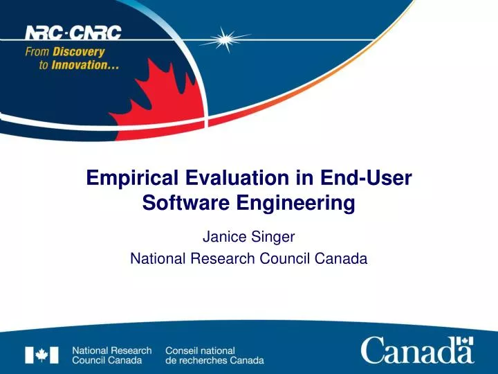PPT - Empirical Evaluation in End-User Software Engineering PowerPoint ... PPT - Empirical Evaluation in End-User Software Engineering PowerPoint ...