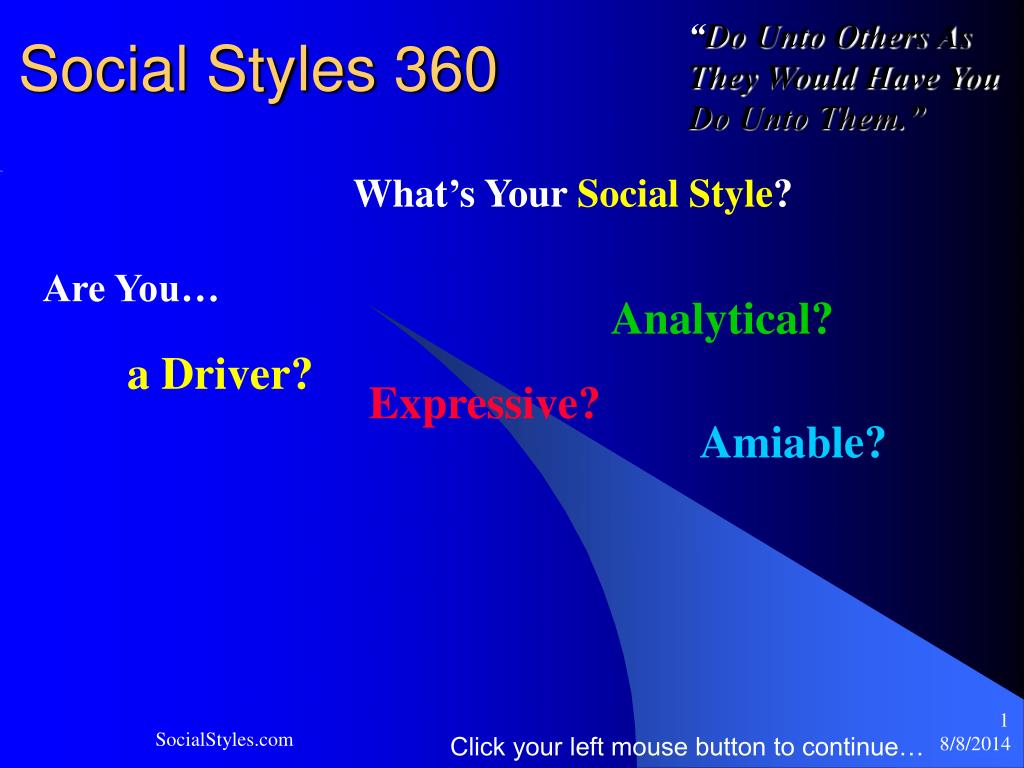 PPT - Social Styles 360 PowerPoint Presentation, free download - ID:3008896